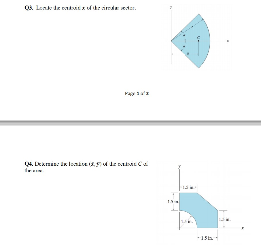 Solved Help with finding the centroid in these | Chegg.com