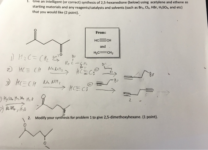 Solved Give an intelligent (or correct) synthesis of 2, | Chegg.com