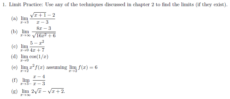 Easy Calculus Problems