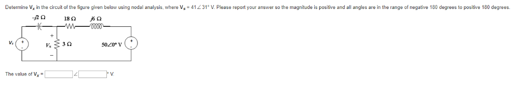 Solved Determine Vx in the circuit of the figure given below | Chegg.com