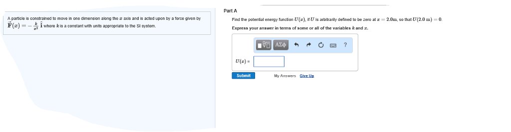 Solved A particle is constrained to move in one dimension | Chegg.com