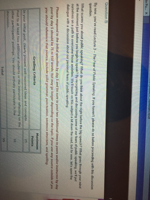 Solved By now you've lead Lecture 3 - The Fear of Public | Chegg.com