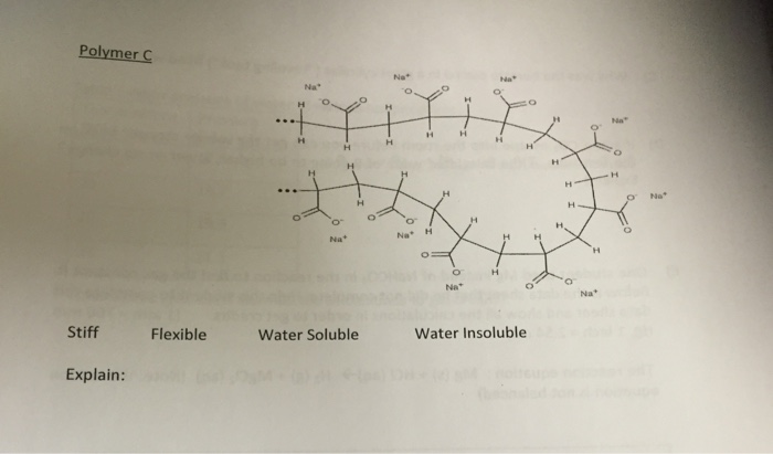 Solved ) Consider the following polymers and indicate whst | Chegg.com