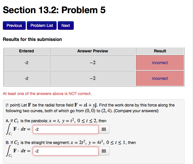 Solved Section 13.2: Problem 5 Previous Problem List Next | Chegg.com