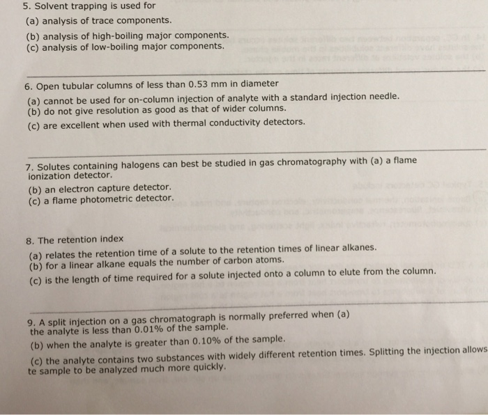 Solved 2. Which is the most common carrier gas for gas | Chegg.com