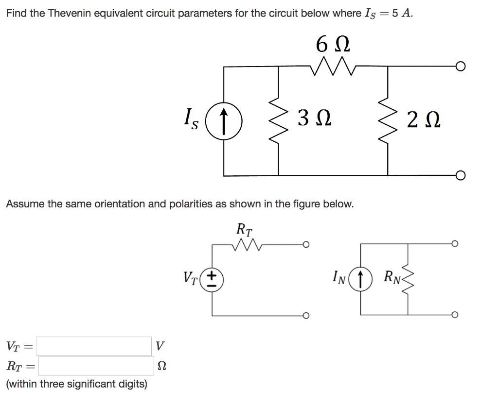 Solved Find the Thevenin equivalent circuit parameters for | Chegg.com
