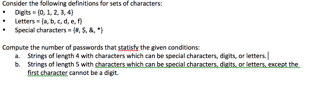 Solved Consider the following definitions for sets of | Chegg.com