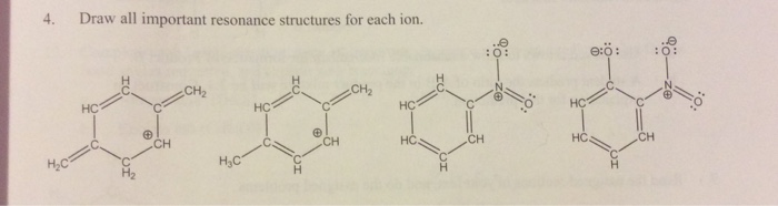 Solved Draw all important resonance structures for each ion. | Chegg.com