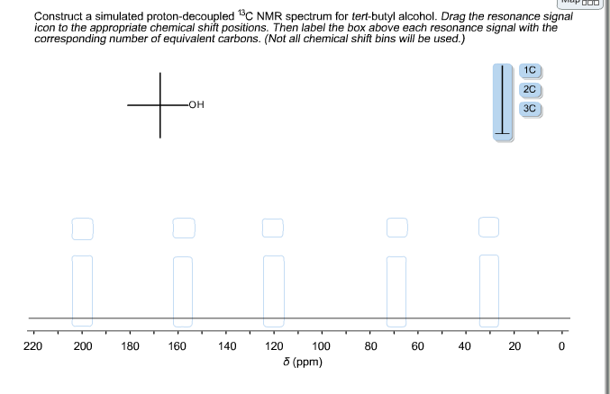 Solved Construct a simulated proton-decoupled 13C NMR | Chegg.com
