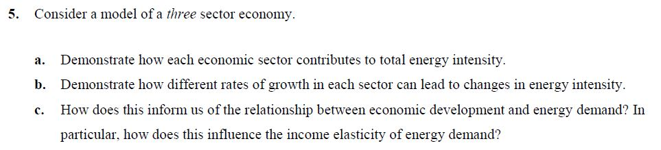 Solved 5 Consider A Model Of A Three Sector Economy A