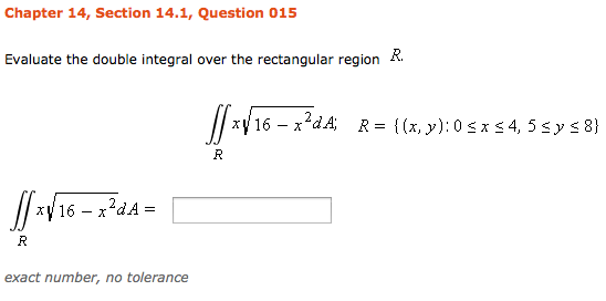 Solved Evaluate the double integral over the rectangular | Chegg.com Solved Evaluate the double integral over the rectangular | Chegg.com