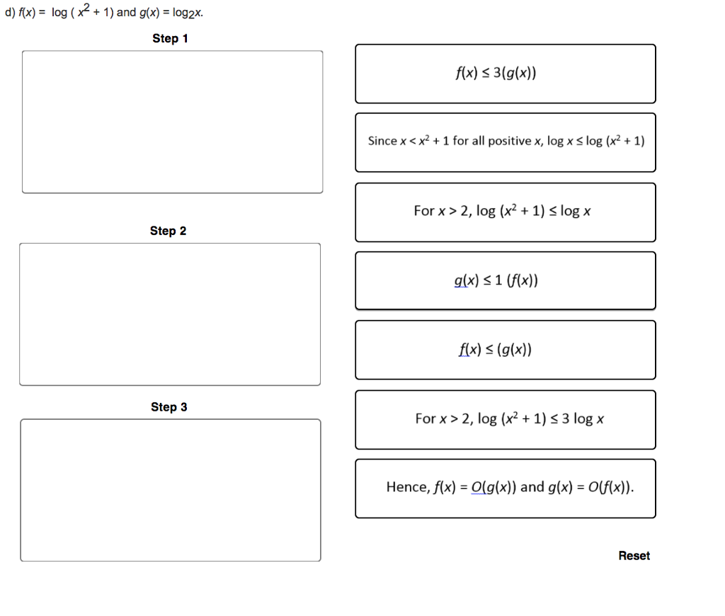 Solved Discrete Math Help Need Help arranging the steps | Chegg.com