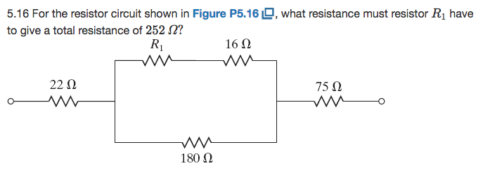 Solved , what resistance must resistor R1 have 5.16 For the | Chegg.com