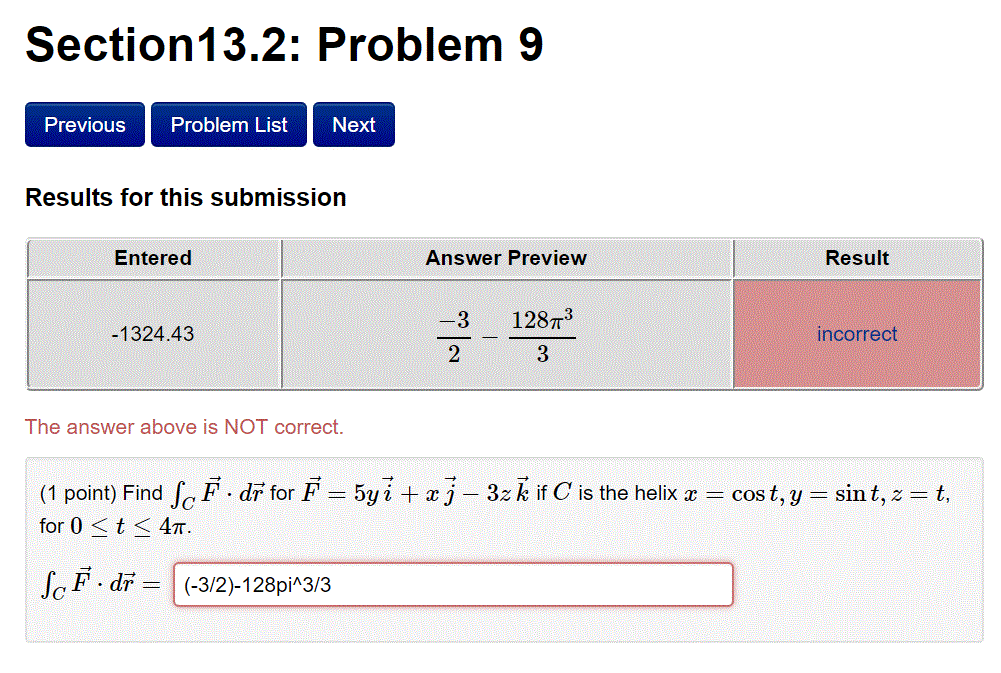 Solved Find integral_C F^rightarrow middot dr^rightarrow for | Chegg.com