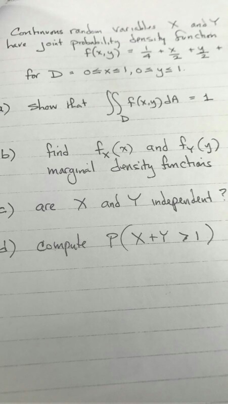 Solved Continuous random variables X and Y have joint | Chegg.com