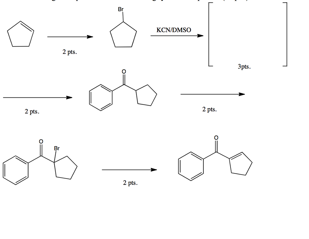 Solved Br KCN/DMSO 2 pts. 3pts 2 pts. 2 pts. 2 pts | Chegg.com