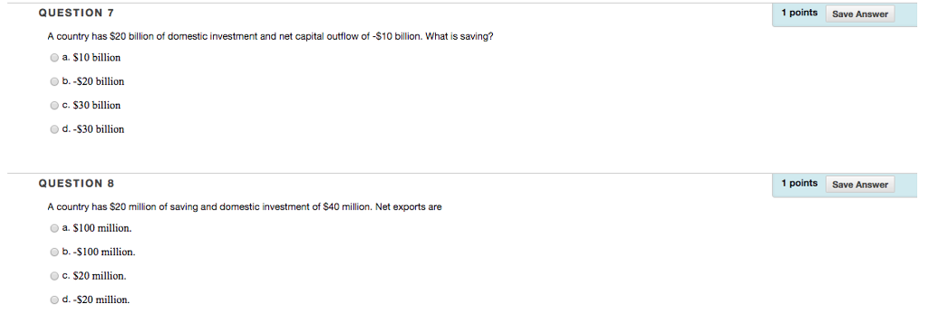 Solved QUESTION 5 points Save Answer A country has S3 | Chegg.com