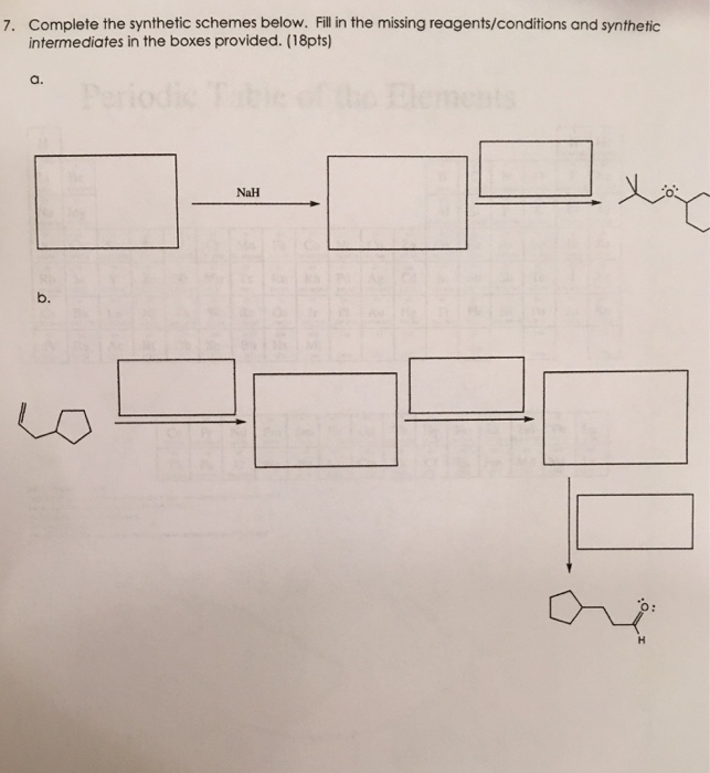 Solved Fill in the missing boxes to get the final product | Chegg.com