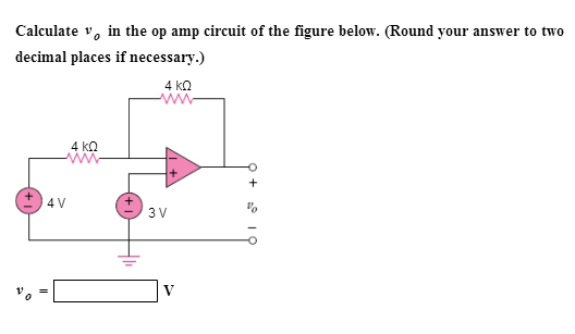 Solved Calculate v0 in the op amp circuit of the figure | Chegg.com