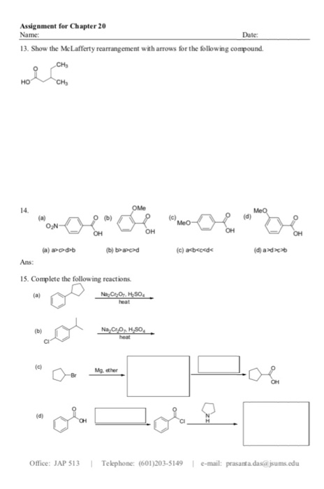 Solved Show the Mc Lafferty rearrangement with arrows for | Chegg.com