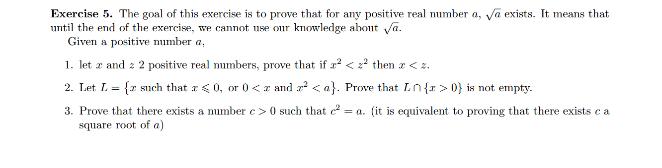 Solved The goal of this exercise is to prove that for any | Chegg.com
