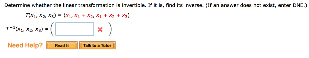 Solved Determine whether the linear transformation is | Chegg.com