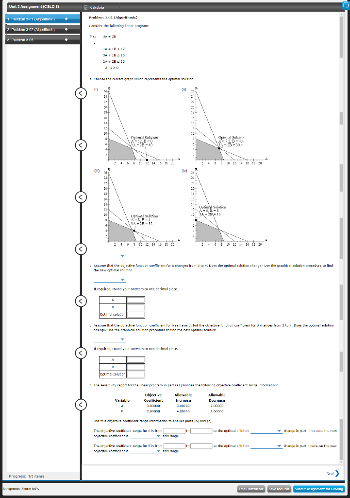 Solved Unit 3 Assignment [CSLO B) Problemi 3 01 (Alorithmic | Chegg.com