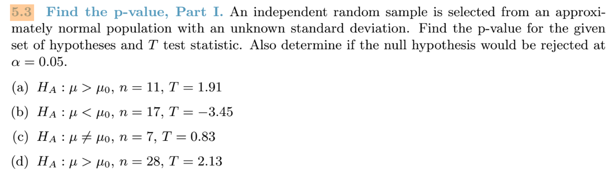 Solved An independent random sample is selected from an | Chegg.com