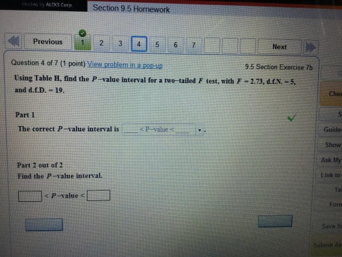 Solved Using Table H, find the P-value interval for a | Chegg.com