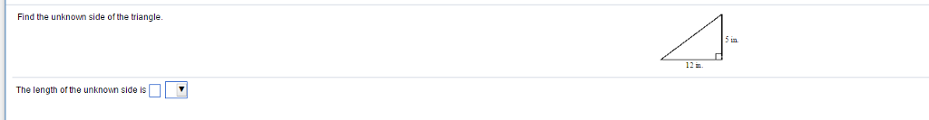 Solved Find the unknown side of the triangle. The length of | Chegg.com