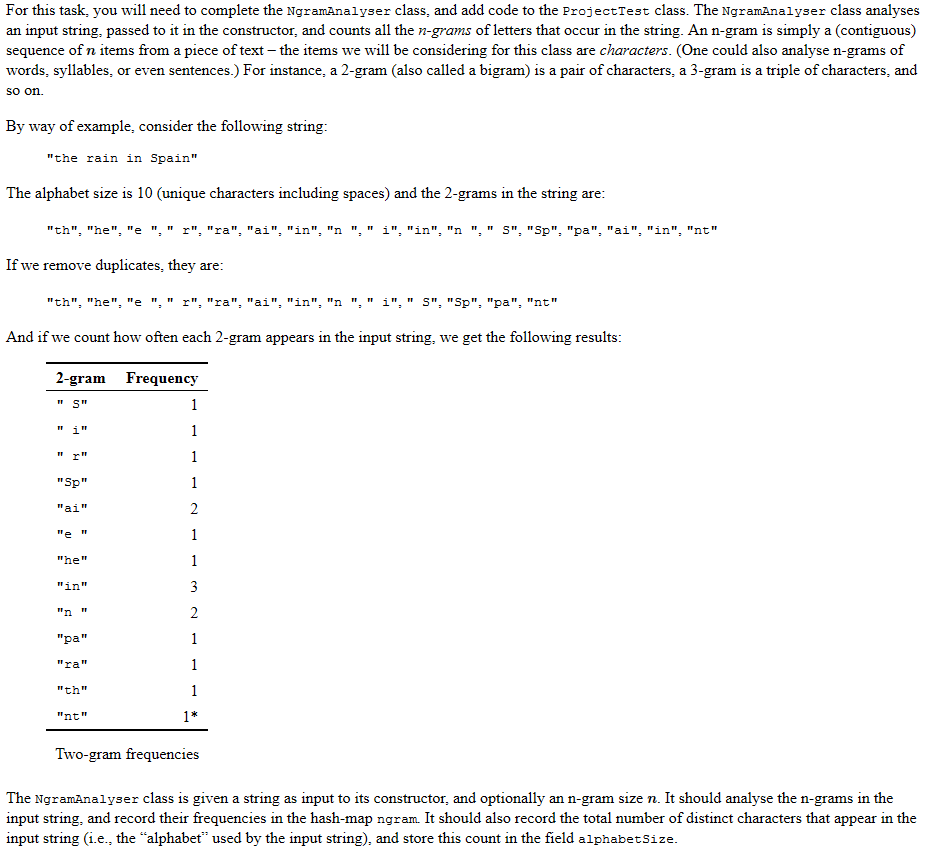 Solved For this task, you will need to complete the | Chegg.com
