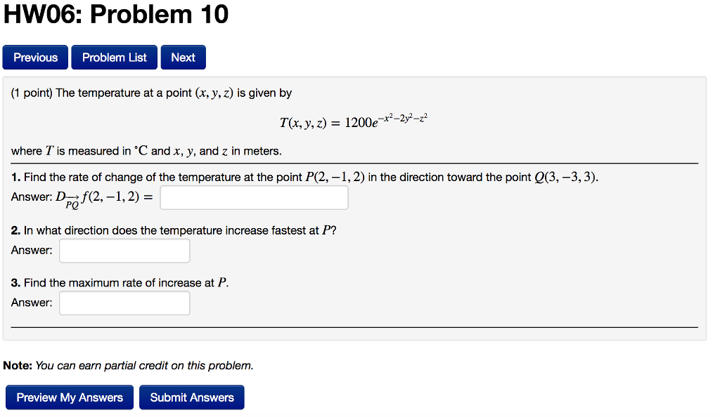 Solved Hw06 Problem 10 Previous Problem Listnext 1 Point 