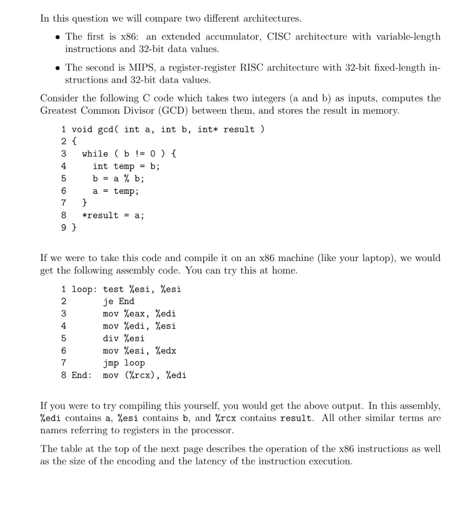In this question we will compare two different | Chegg.com