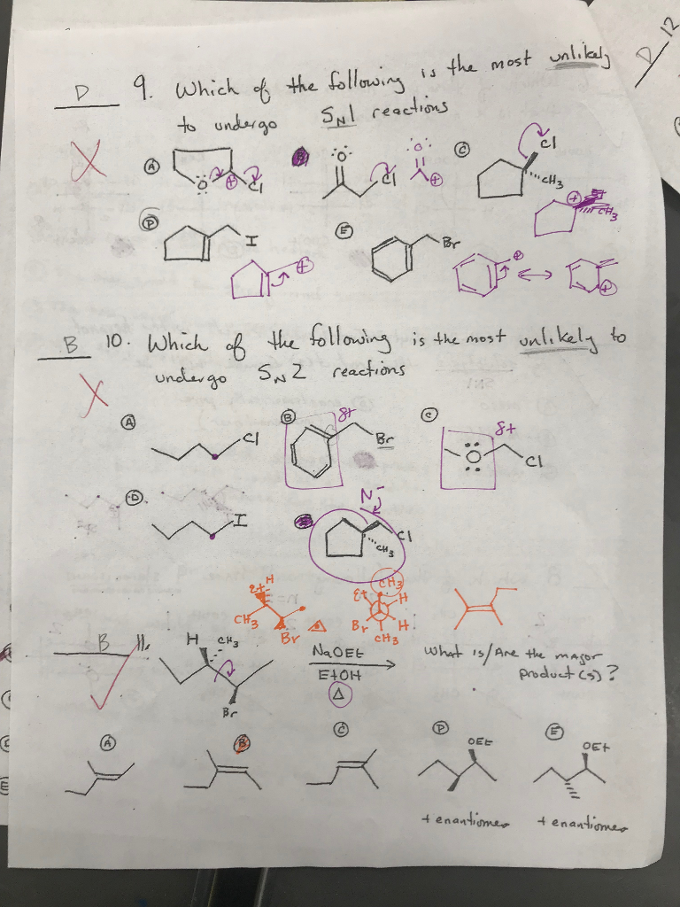 Solved The answer to #9 is B, #10 is E. Can you explain why | Chegg.com