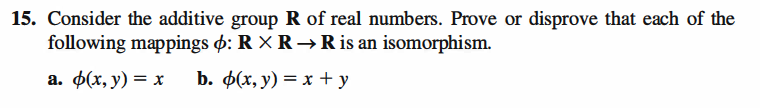 Solved Consider the additive group R of real numbers. Prove | Chegg.com