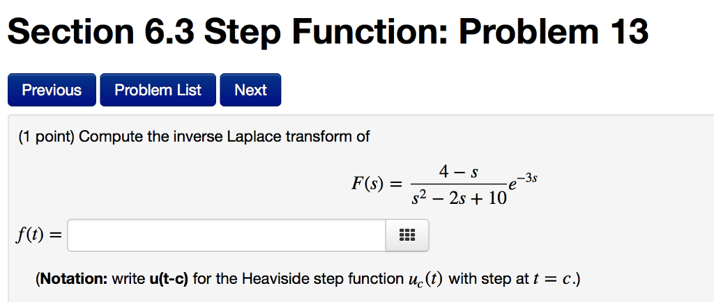 Solved Section 6.3 Step Function: Problem 13 PreviouS | Chegg.com