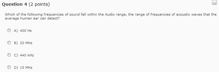 Solved Which of the following frequencies of sound fall | Chegg.com