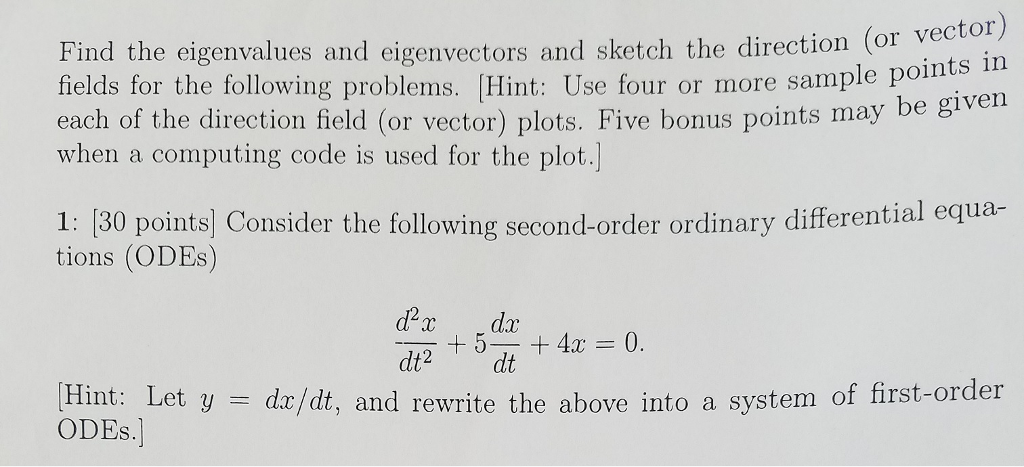 Solved Find the eigenvalues and eigenvectors and sketch the | Chegg.com