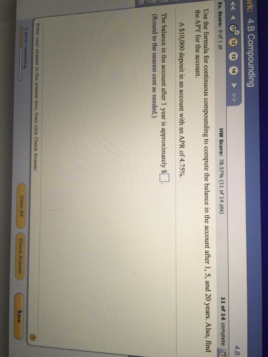 Solved Use the formula for continuous compounding to compute | Chegg.com