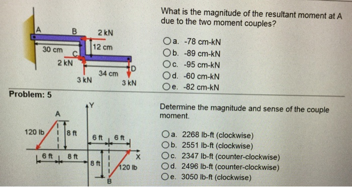 Solved What is the magnitude of the resultant moment at A | Chegg.com