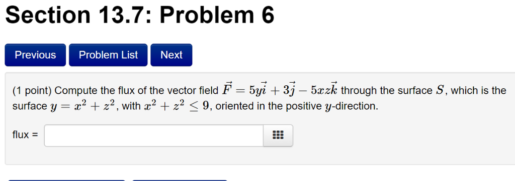 Solved Section 13.7: Problem 6 Previous Problem ListNext (1 | Chegg.com