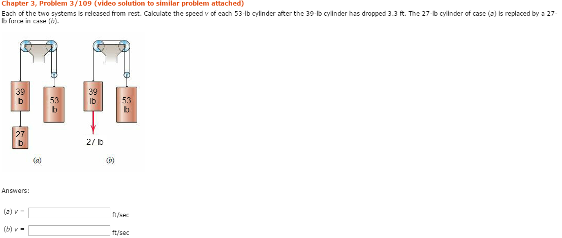 Solved Each of the two systems is released from rest. | Chegg.com