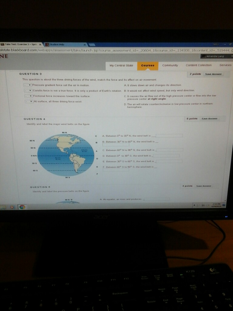 (Solved) - identity and label the major wind belts on the figure to 300 ...