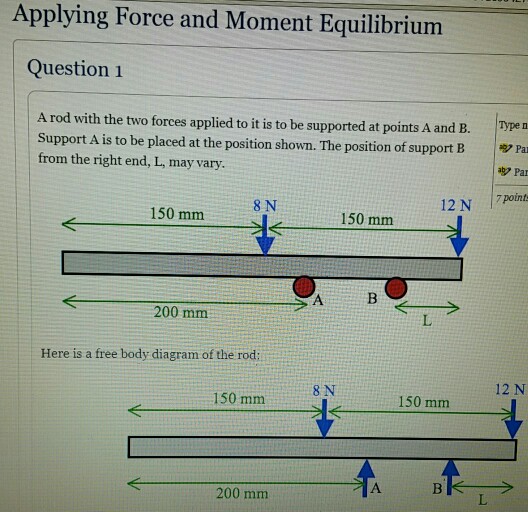 Solved Applying Force and Moment Equilibrium Question:1 A | Chegg.com