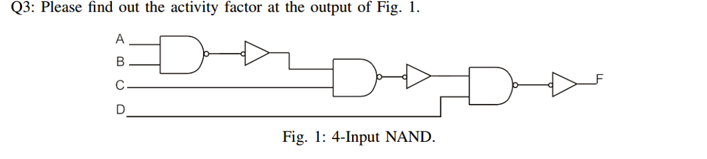 Solved Q3: Please find out the activity factor at the output | Chegg.com