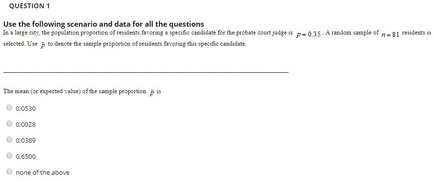 Solved QUESTION 1 Use the following scenario and data for | Chegg.com