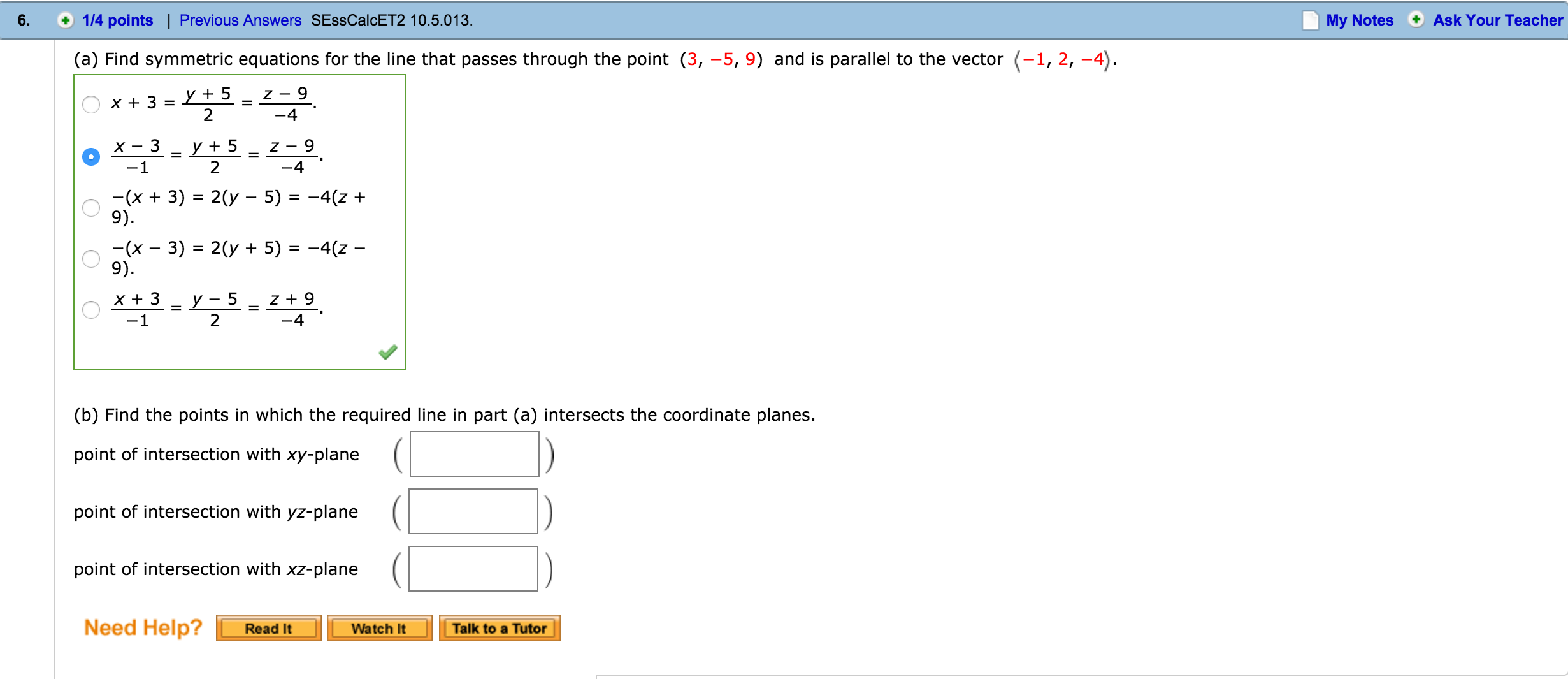 How To Find Symmetric Equations