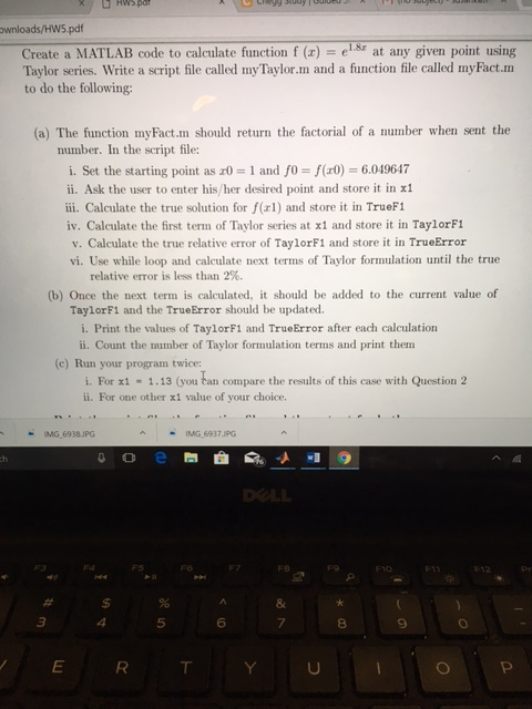 Solved wnloads/HW5 pdf Create a MATLAB code to calculate | Chegg.com