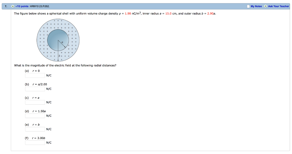 Solved The figure below shows a spherical shell with uniform | Chegg.com