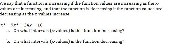 Solved We say that a function is increasing if the function | Chegg.com